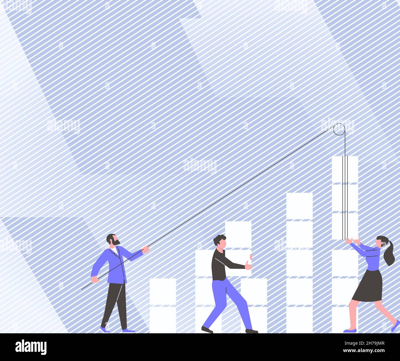 Illustration Of Partners Building New Wonderful Ideas For Skills ...