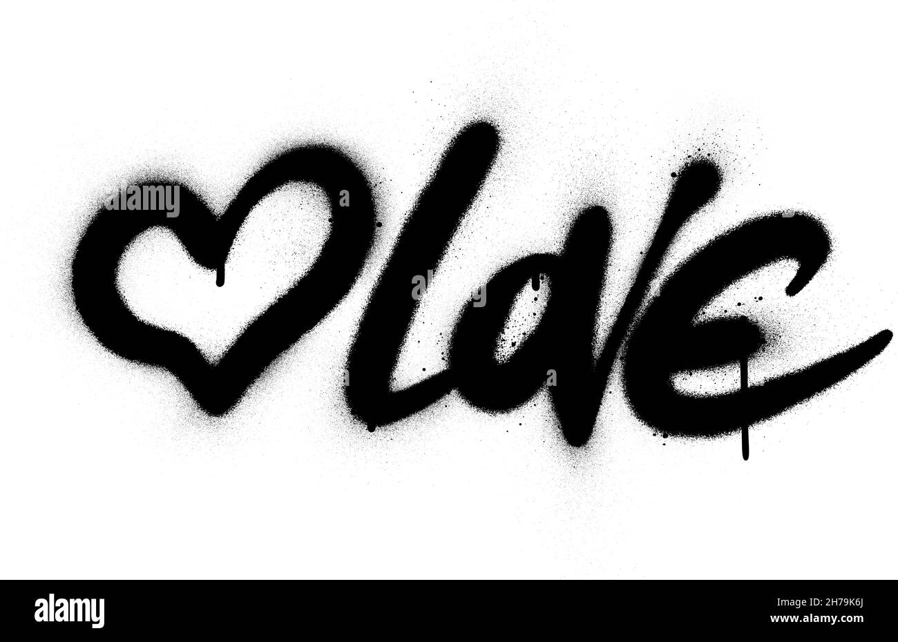 Heart graffiti on white Stock Vector Images - Alamy