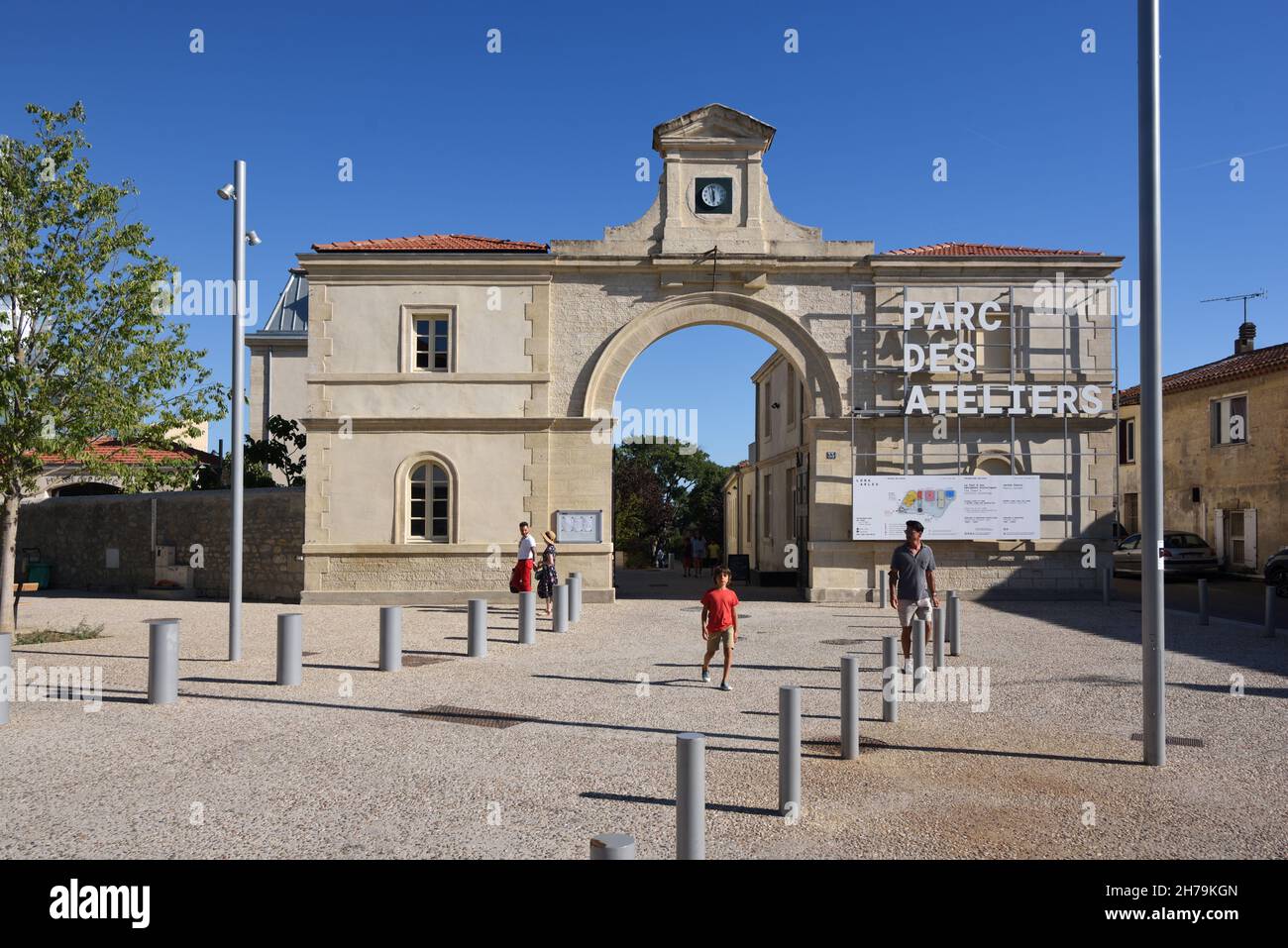 Historic Entrance or Gateway to the Parc des Ateliers or LUMA Arles, an ...