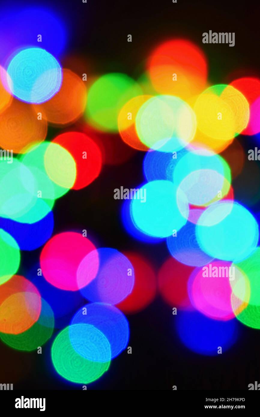 Abstract christmas background, xmas texture from color lights for ...