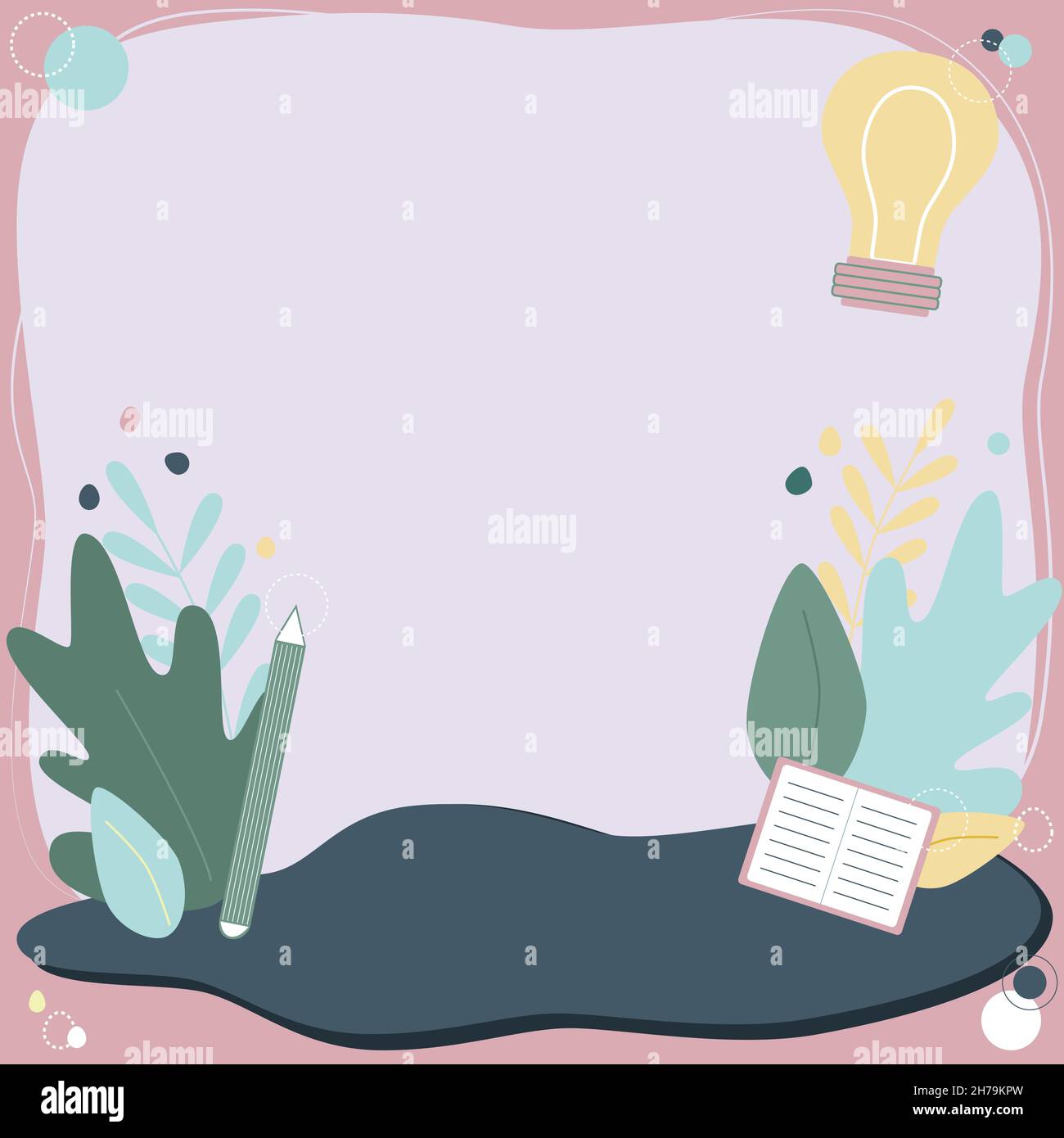 Text Frame Surrounded With Assorted Flowers Hearts And Leaves ...
