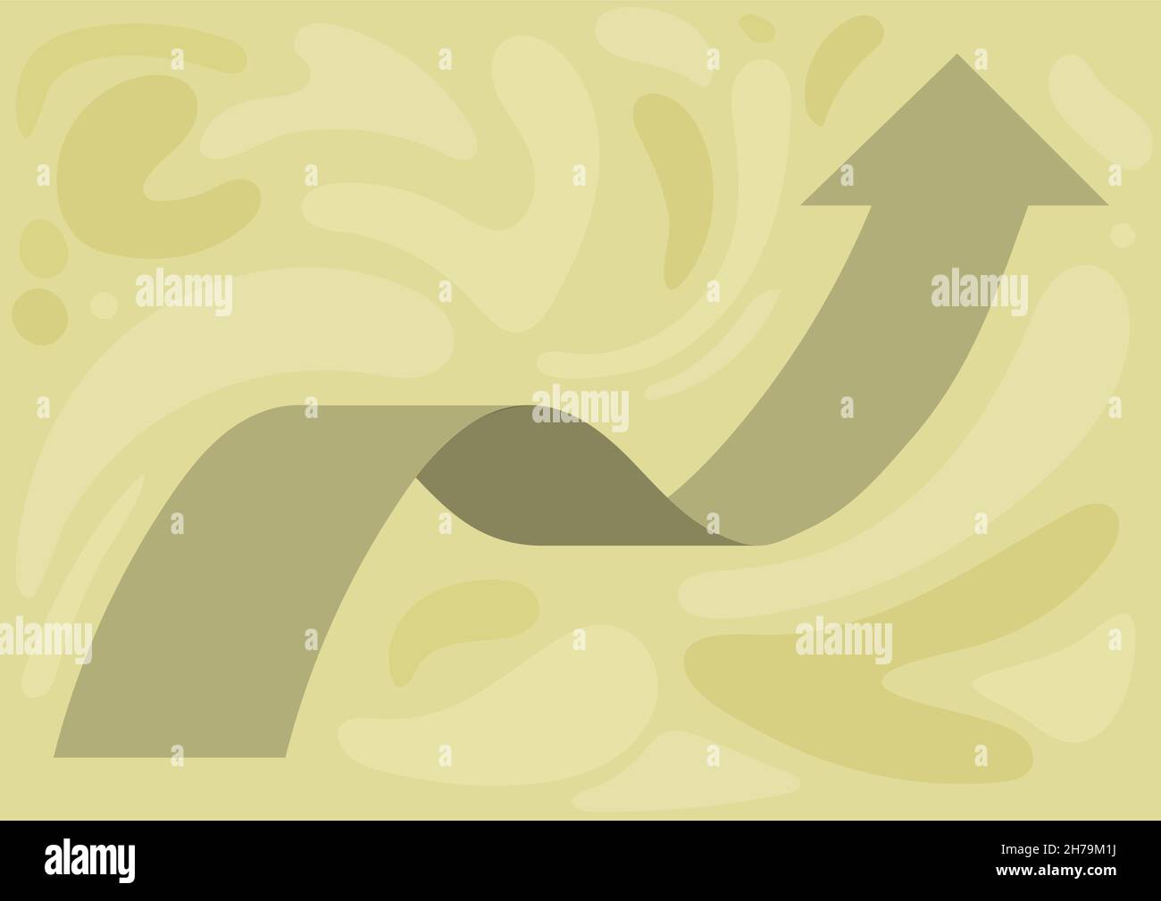 Illustration Of A Big Long Arrow Floating Smoothly Towards The Sky High ...