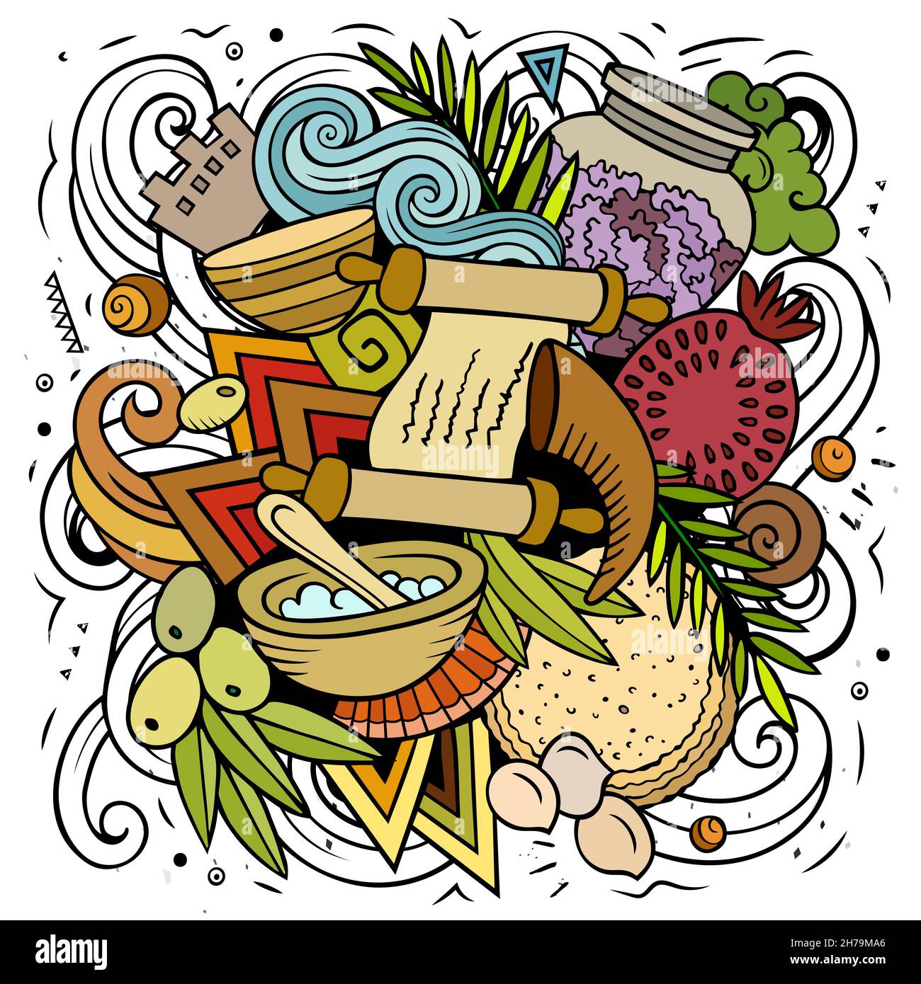 Israel cartoon vector doodle illustration. Colorful detailed ...