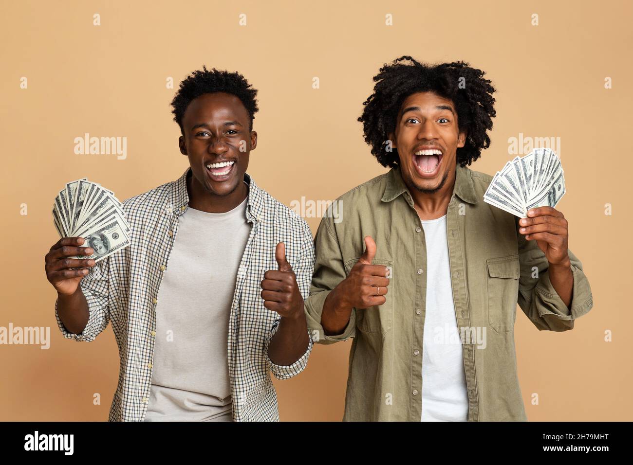 Real Black People Holding Money