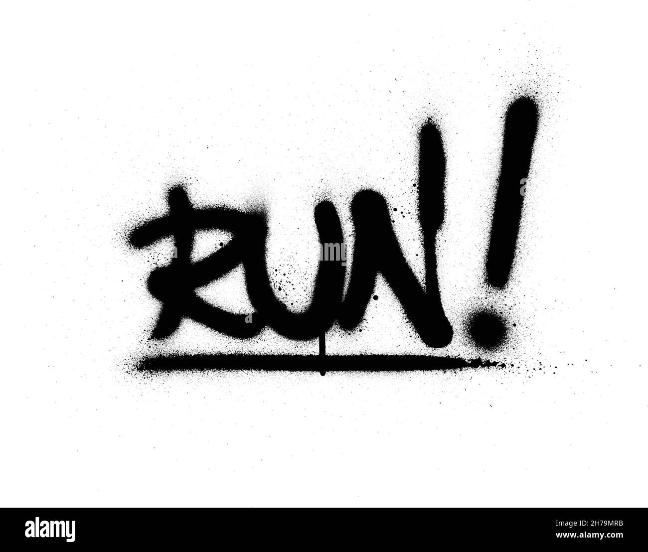 Graffiti run Stock Vector Images - Alamy