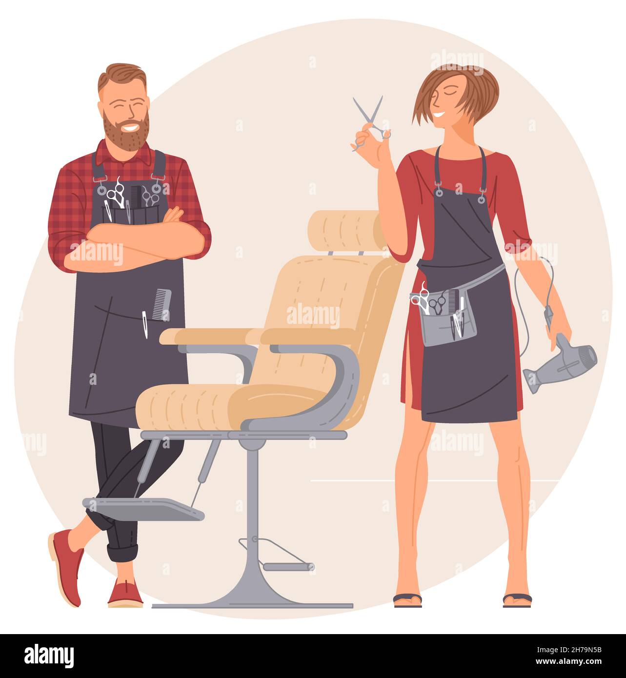 Barbershop concept man barber Stock Vector Images - Alamy