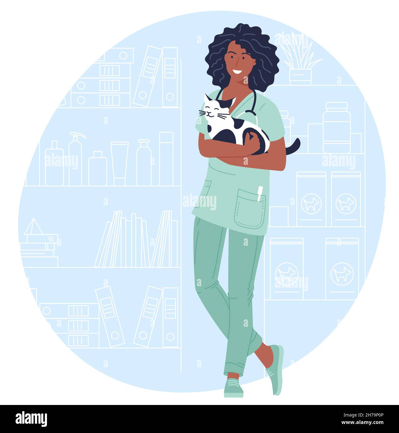 Small business owner smiling Stock Vector Images - Alamy