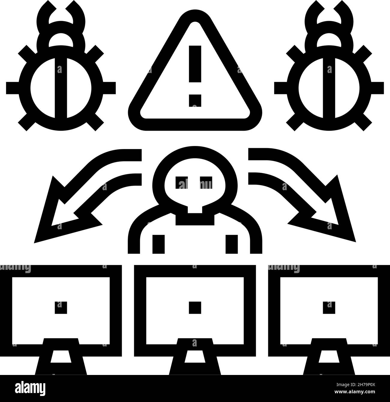 insider threats line icon vector illustration Stock Vector Image & Art ...