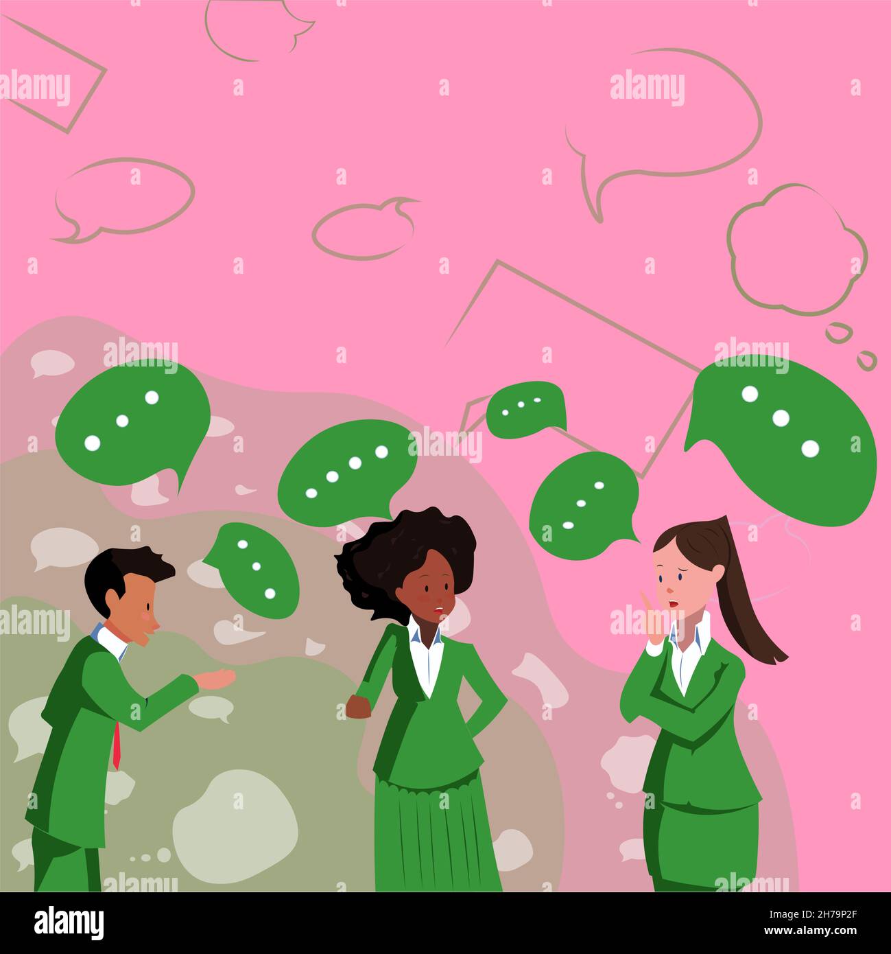 Illustration Of Partners Building New Wonderful Ideas For Skills ...