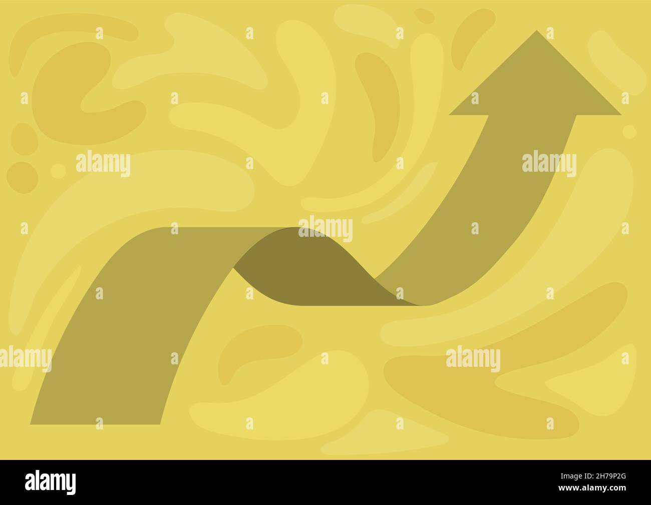 Illustration Of A Big Long Arrow Floating Smoothly Towards The Sky High ...