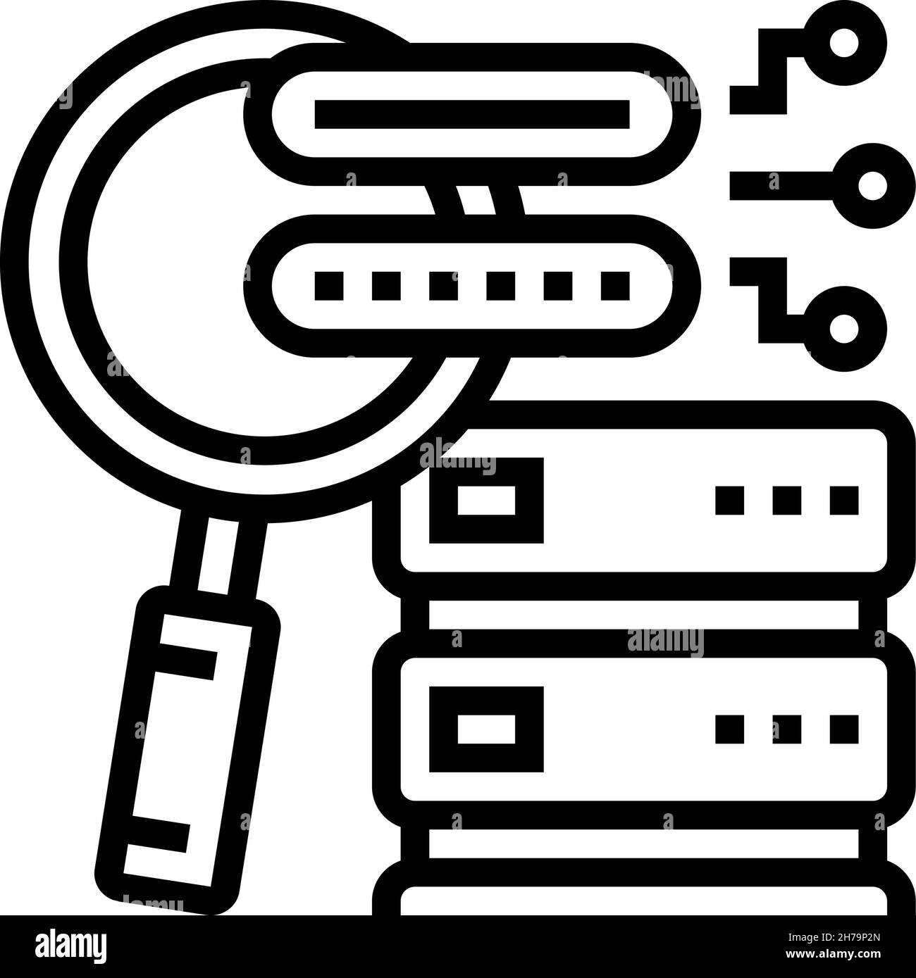 password attacks line icon vector illustration Stock Vector Image & Art ...