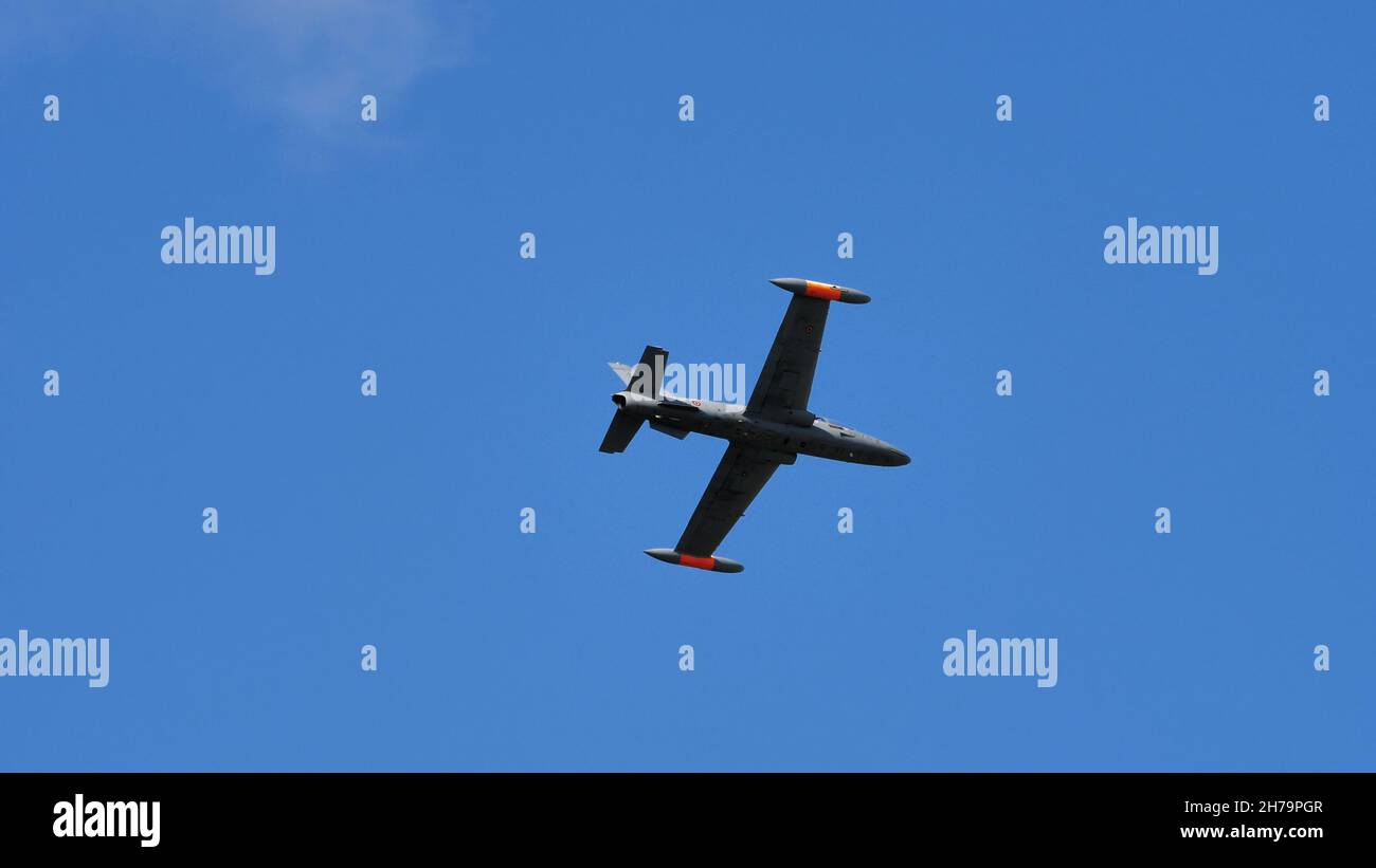 Rivolto del Friuli, Udine, Italy SEPTEMBER, 17, 2021 Jet aircraft in ...