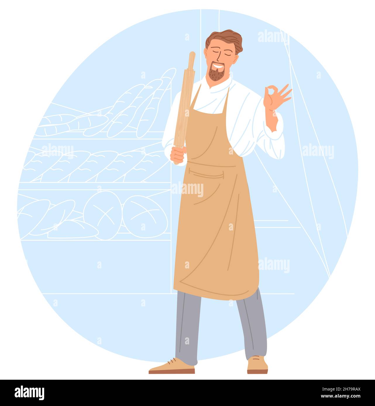 Illustrations baker hi-res stock photography and images - Alamy