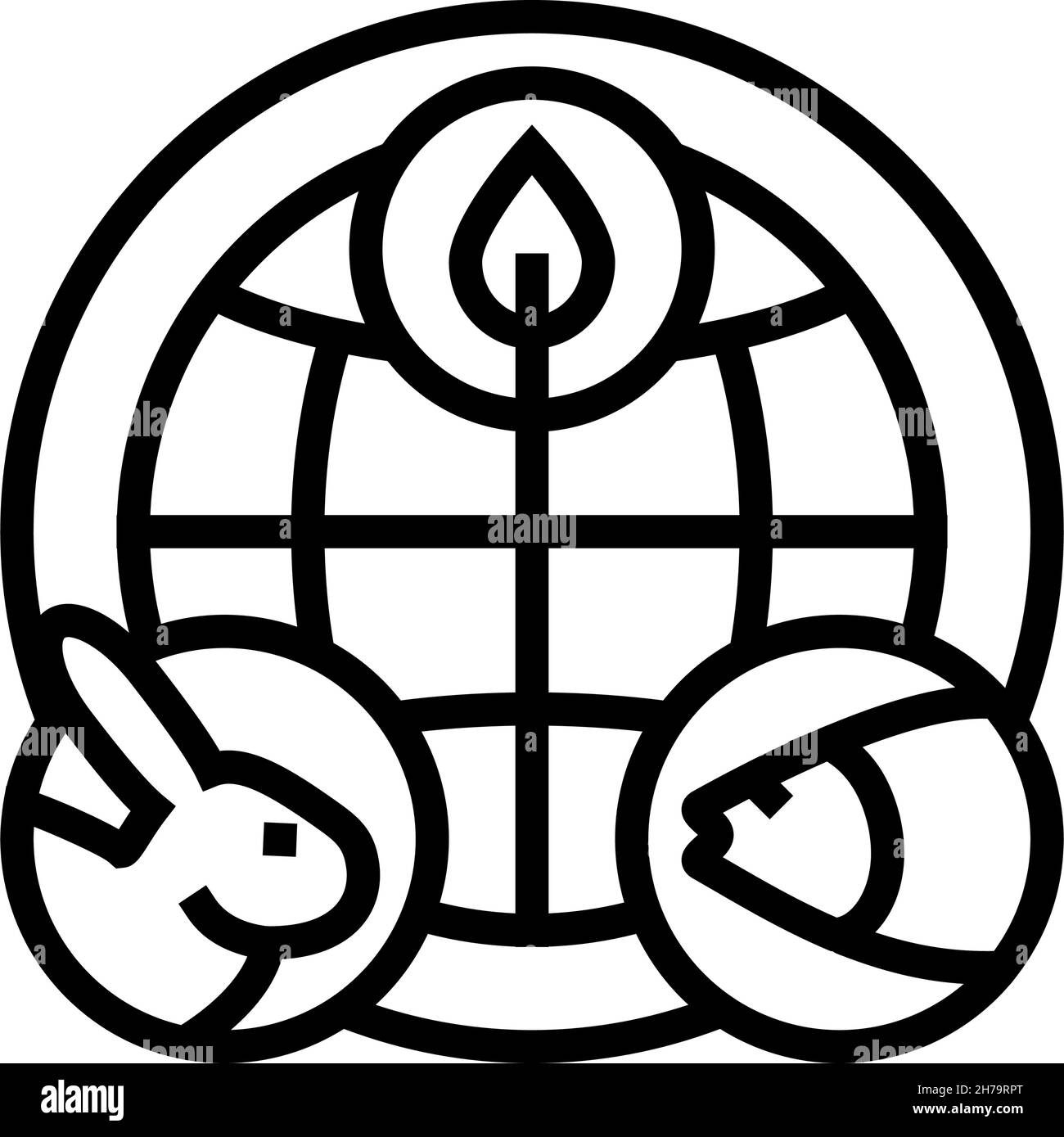 community ecology line icon vector illustration Stock Vector Image ...