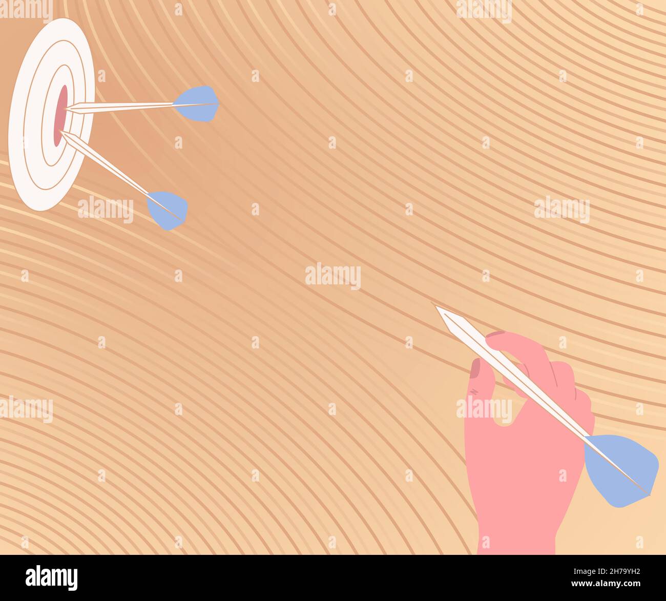 Presenting Message Hitting Target Concept, Abstract Announcing Goal ...