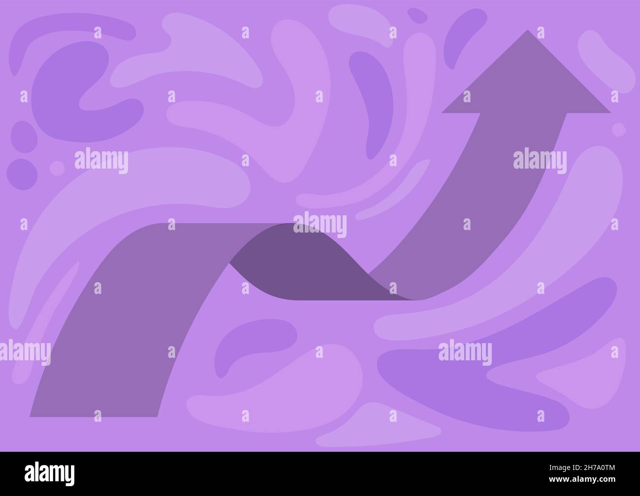 Illustration Of A Big Long Arrow Floating Smoothly Towards The Sky High ...