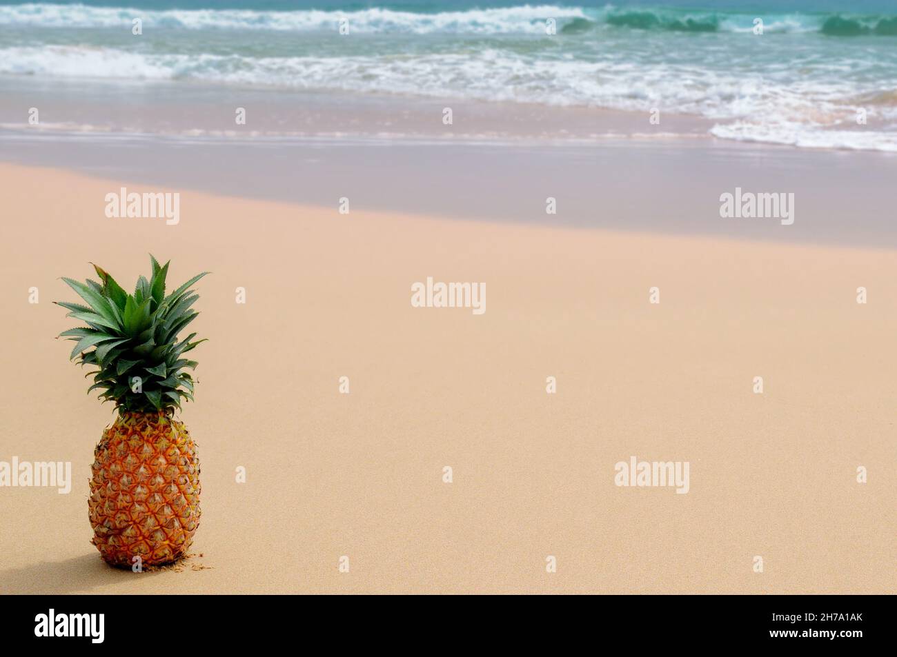 Pineapple at the beach hi-res stock photography and images - Alamy