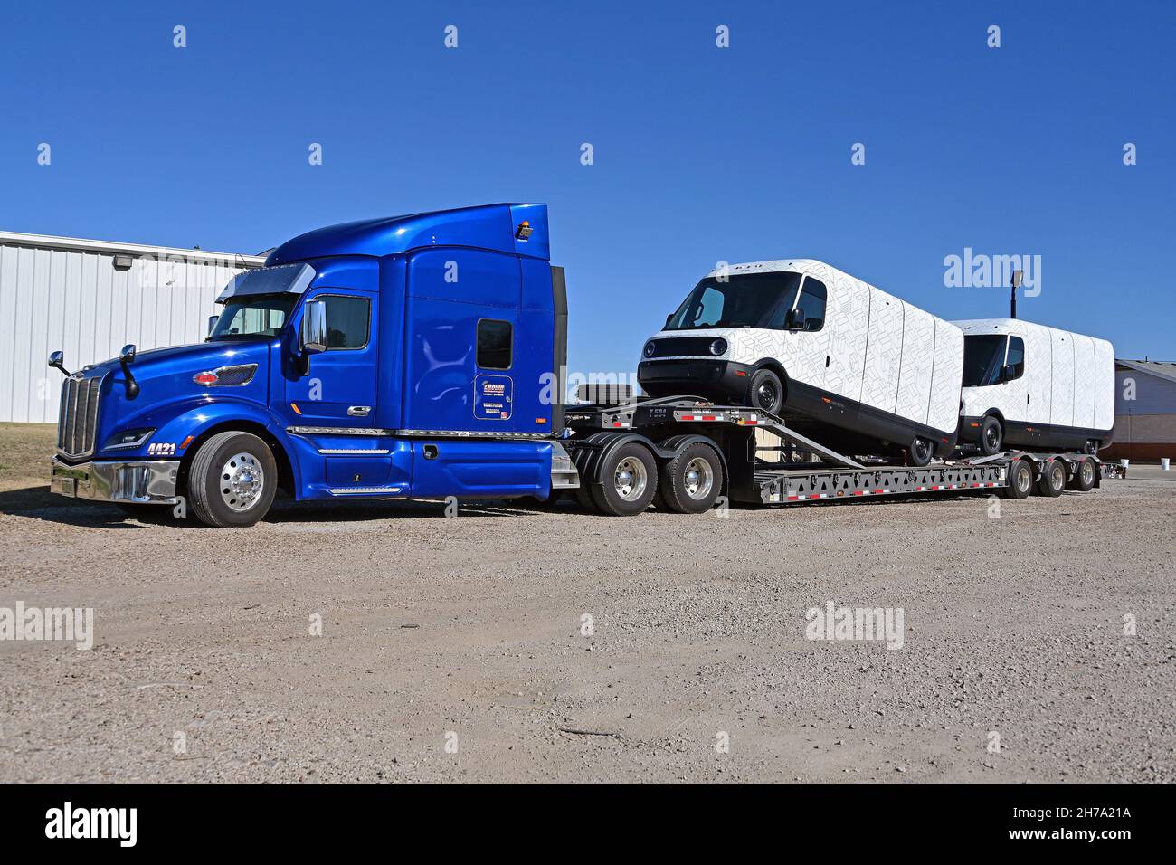 Two brand new model EDV 500 Rivian Electric Delivery Vans (EDV) part of ...