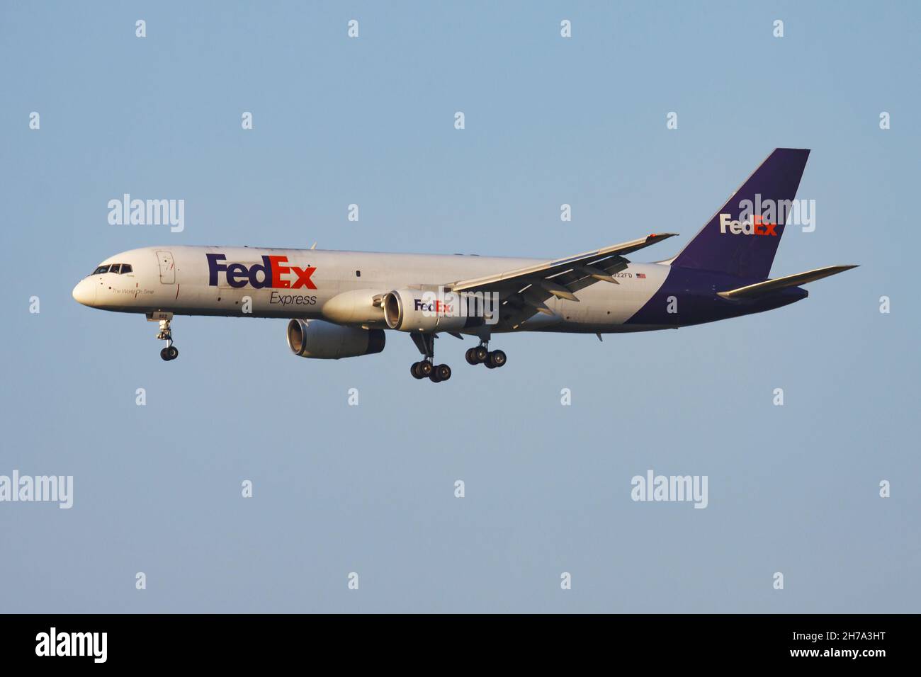 Munich, Germany - July 16, 2015: Fedex cargo plane at airport. Air ...