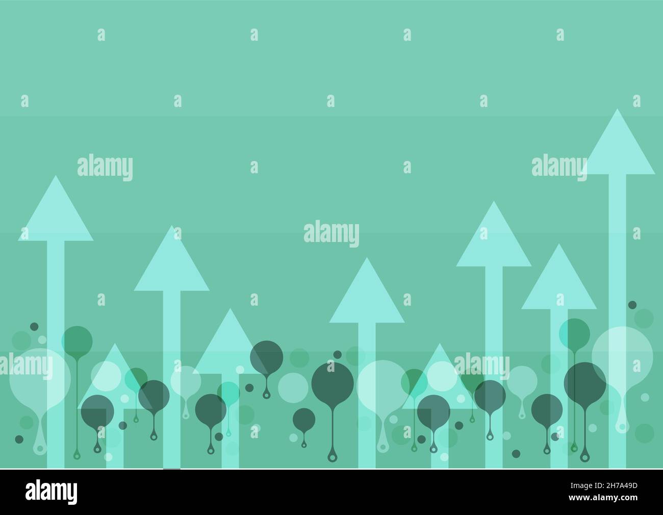 Illustration Of A Long Arrows Floating Smoothly Towards The Sky High ...