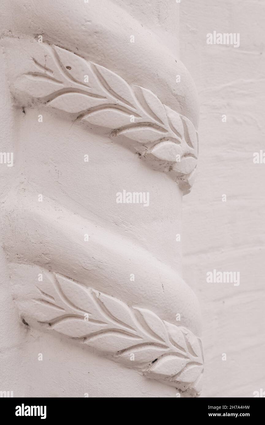 Elements of architectural decorations of buildings, gypsum stucco, wall ...