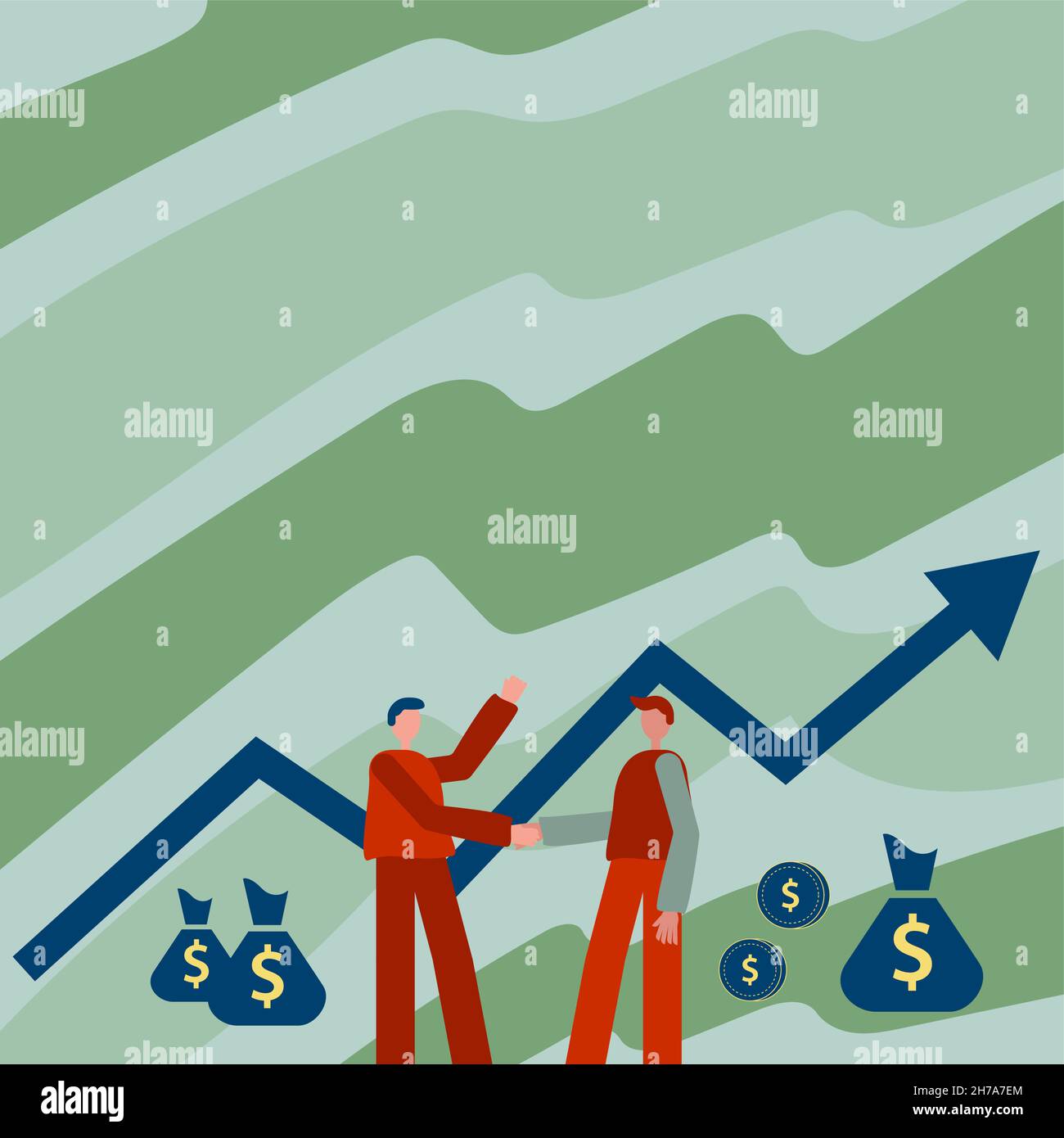 Two businessmen banking Stock Vector Images - Alamy