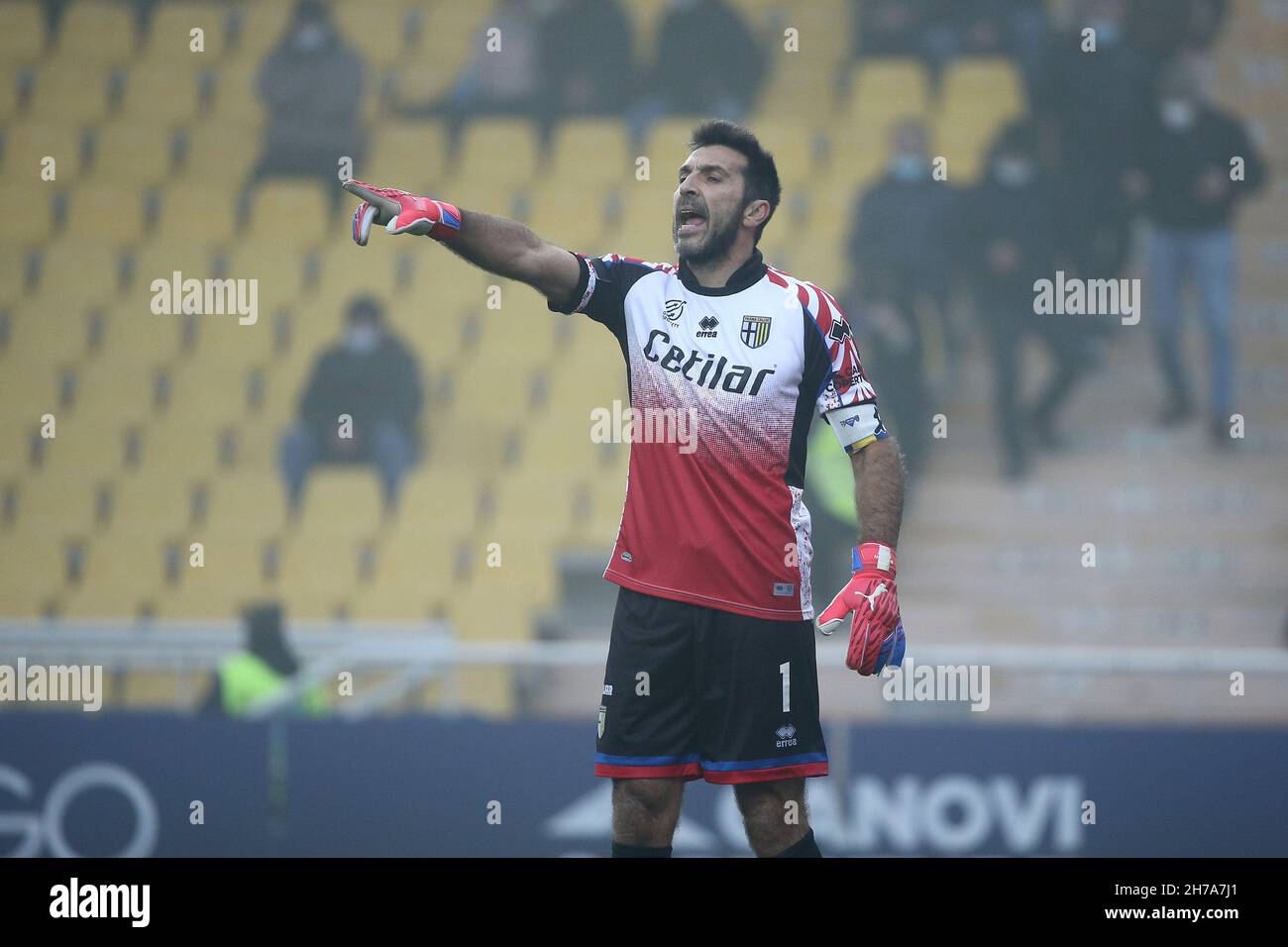 Gianluigi Buffon of Parma Calcio in action during the Serie BKT 2020/21 ...