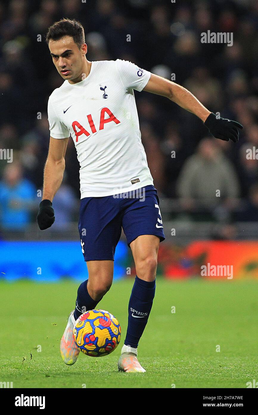 London, UK. 21st Nov, 2021. Sergio Reguilon of Tottenham Hotspur in ...