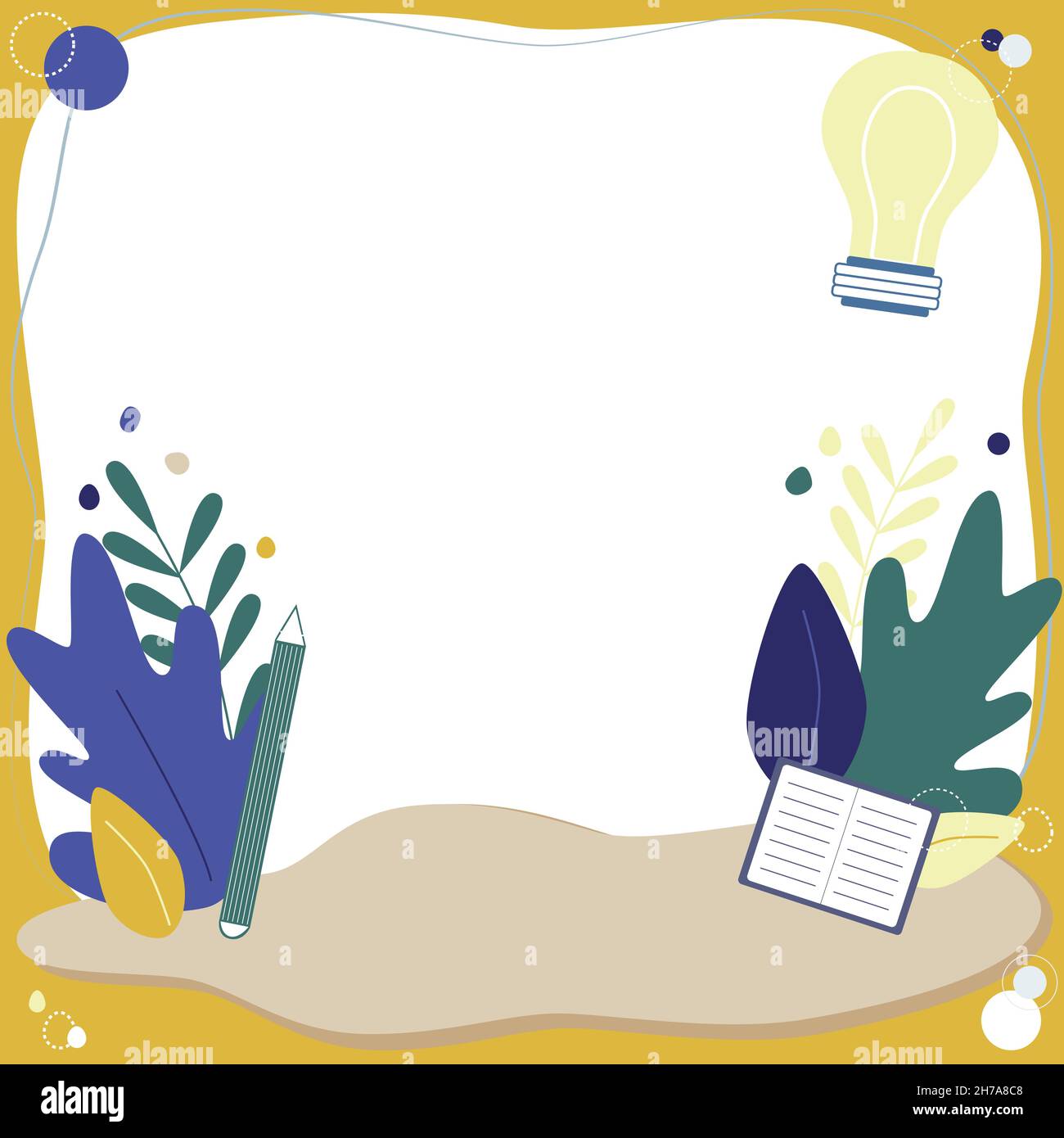 Text Frame Surrounded With Assorted Flowers Hearts And Leaves ...