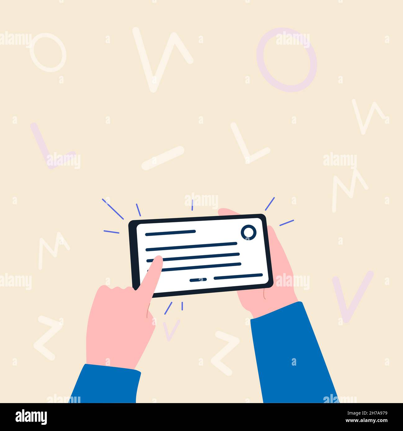 Illustration Of A Hand Holding Important Identification Card Softly ...