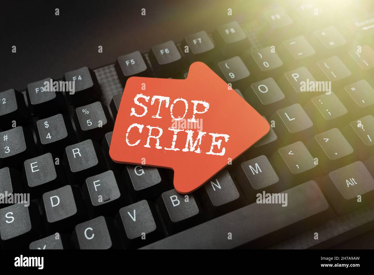 Sign displaying Stop Crime. Business idea the effort or attempt to ...