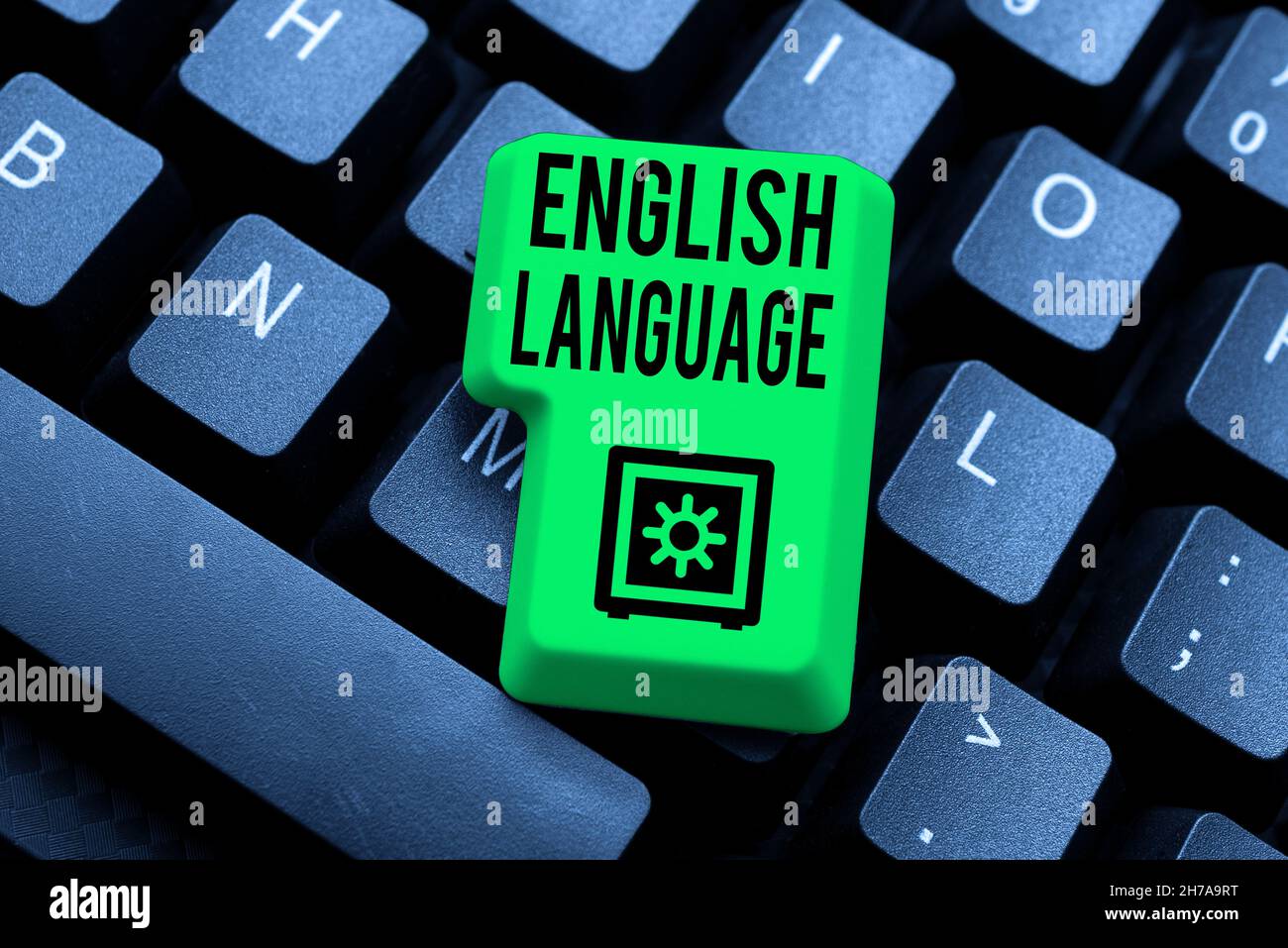 Handwriting text English Language. Word Written on third spoken native ...