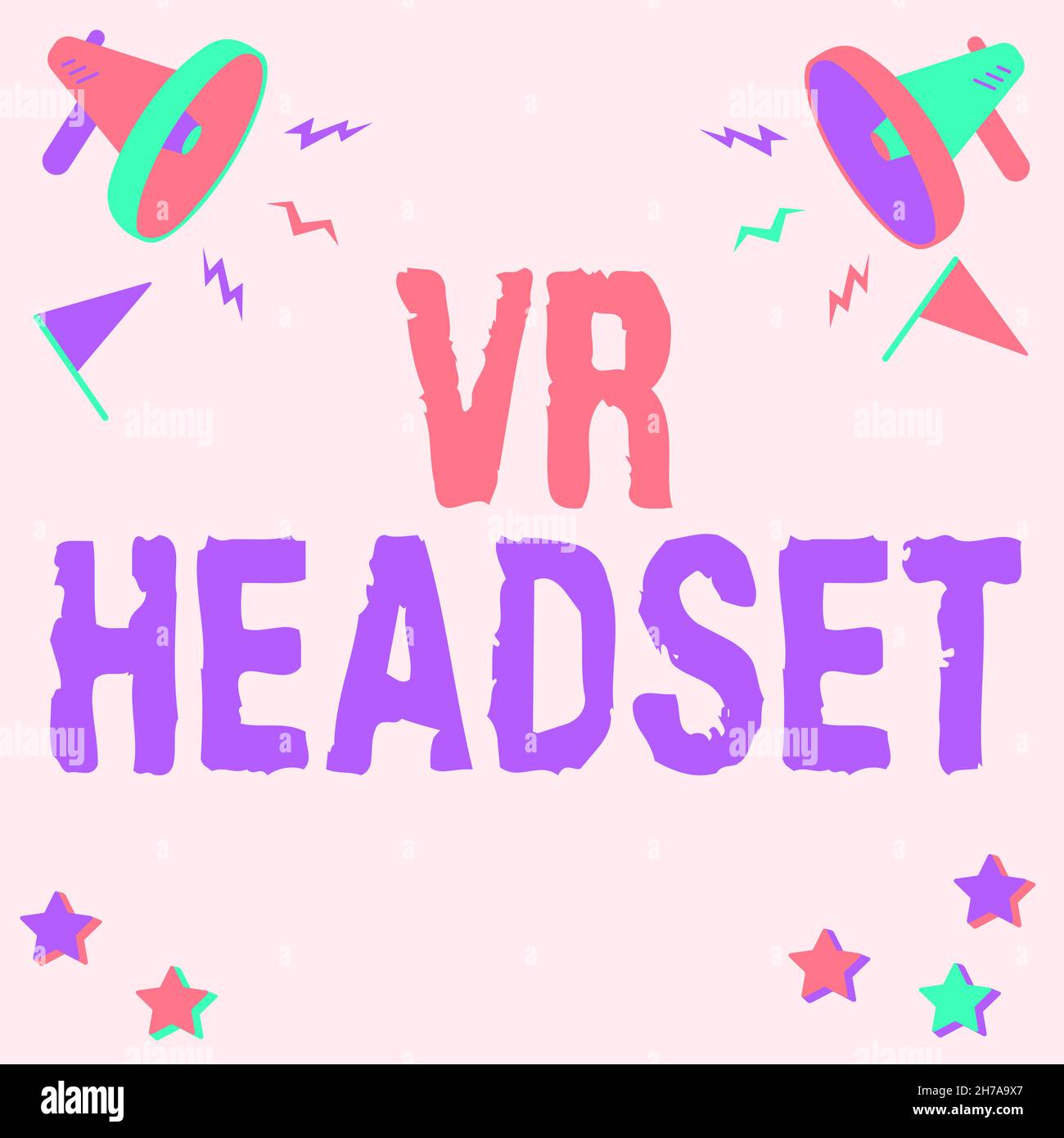 Text caption presenting Vr Headset. Business overview headmounted ...