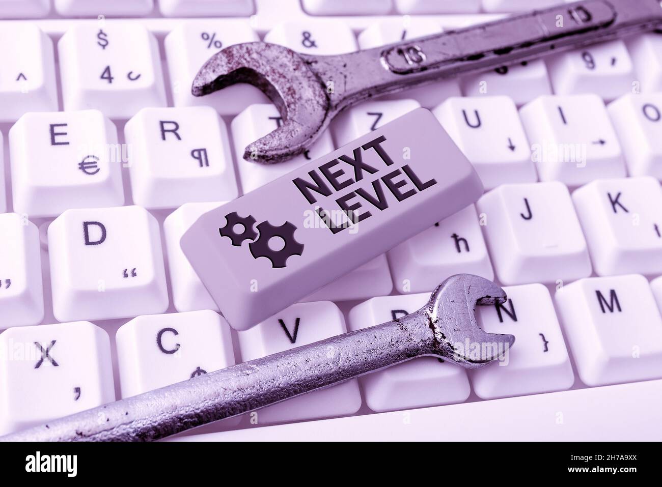 Conceptual caption Next Level. Word Written on having more than one ...