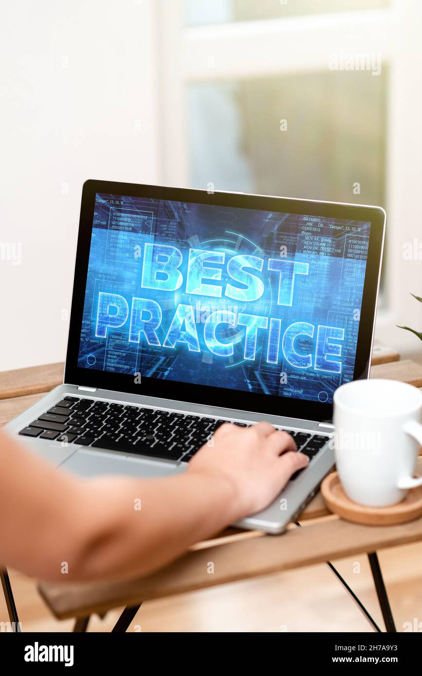 Inspiration showing sign Best Practice. Concept meaning commercial ...