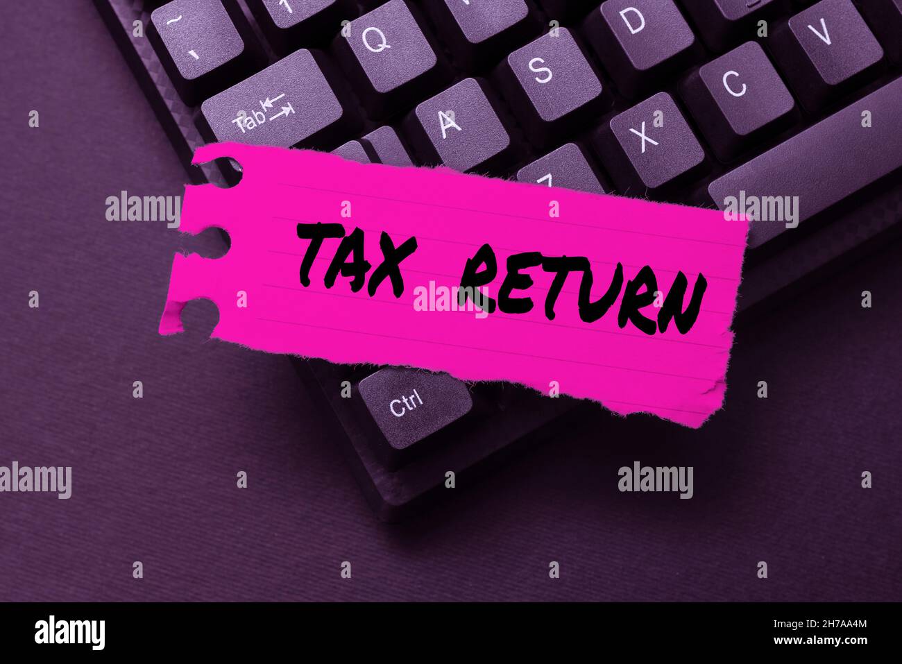 Conceptual display Tax Return. Business idea Tax payer financial ...