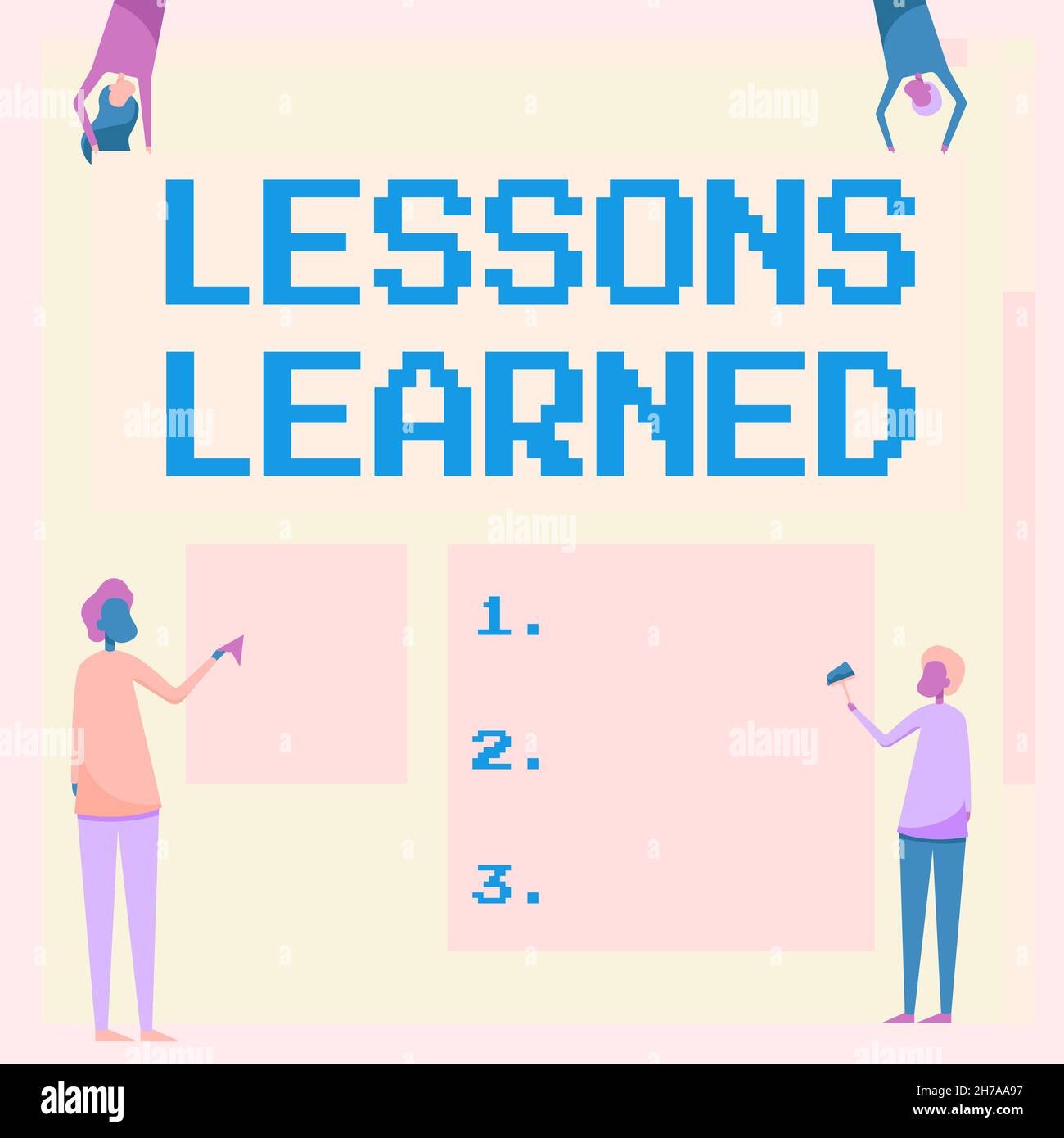 Text sign showing Lessons Learned. Word for experiences distilled ... Text sign showing Lessons Learned. Word for experiences distilled ...