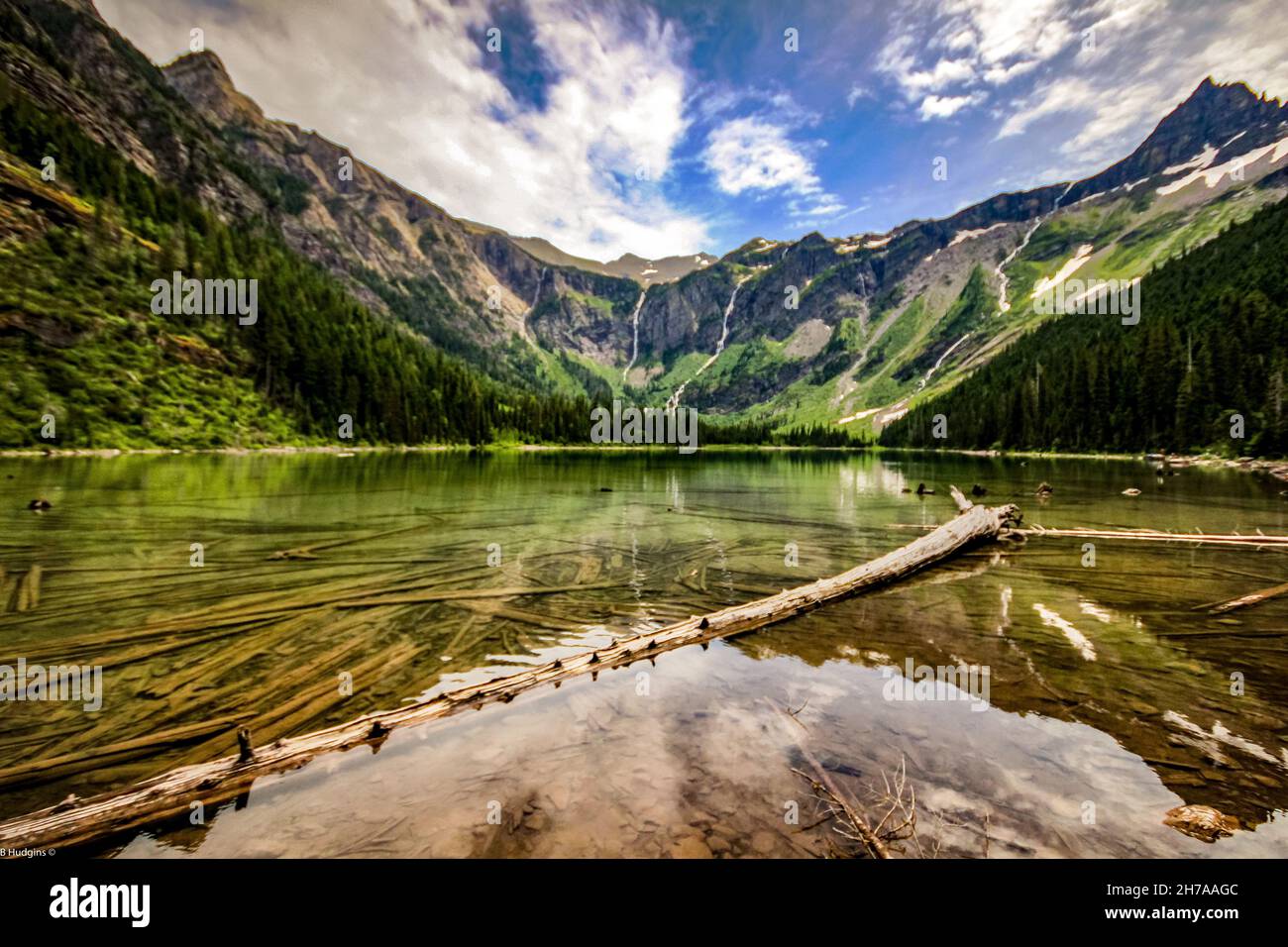 The Avalanche Lake in Glacier National park in Montana, USA Stock Photo ...