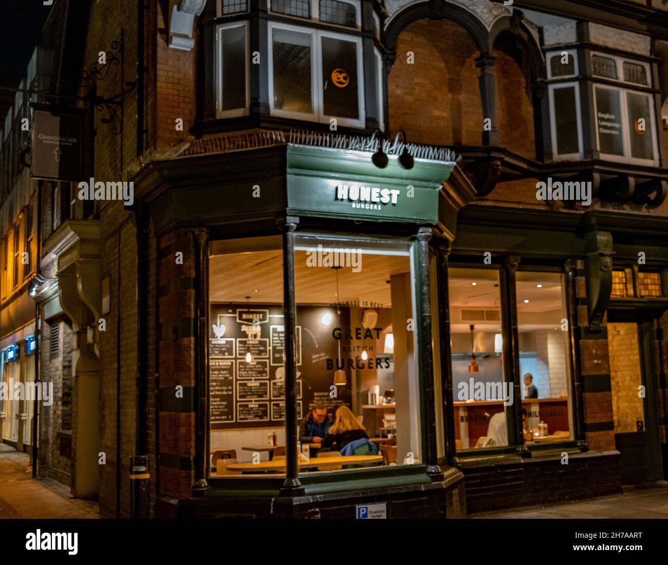 The exterior of Honest Burgers restaurant and takeaway located on Corn ...