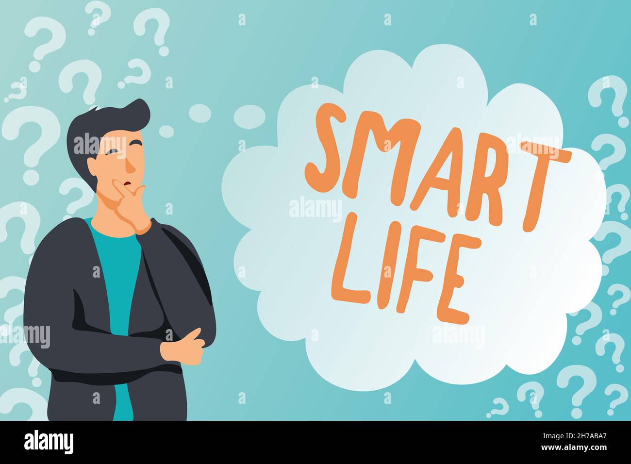 Hand writing sign Smart Life. Concept meaning approach conceptualized ...