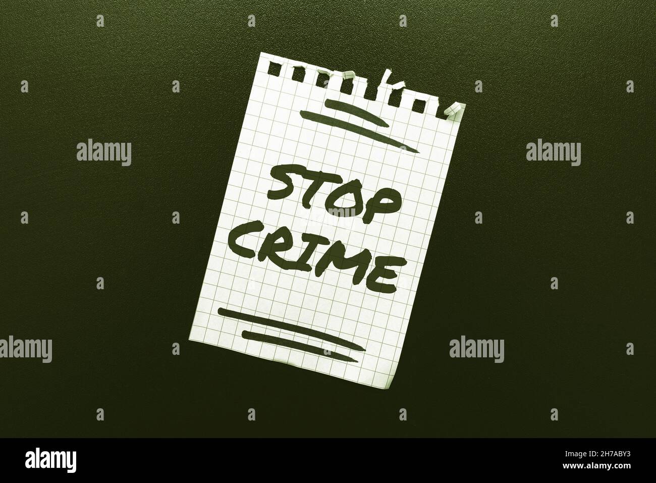 Inspiration showing sign Stop Crime. Business approach the effort or ...