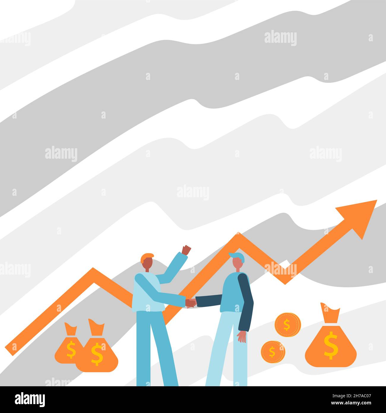 Two men with chart Stock Vector Images - Alamy