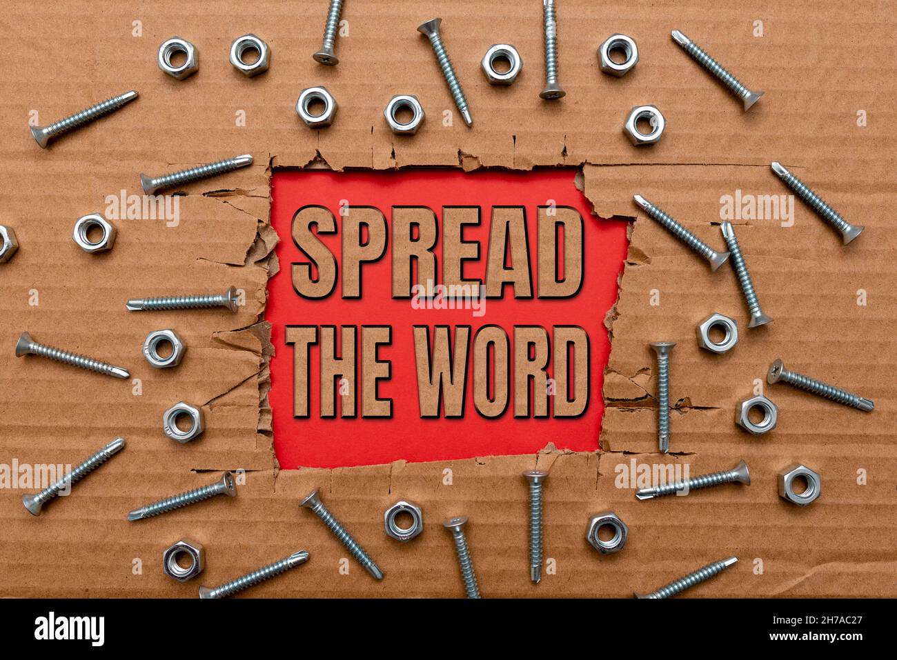 Text sign showing Spread The Word. Business concept share the ...