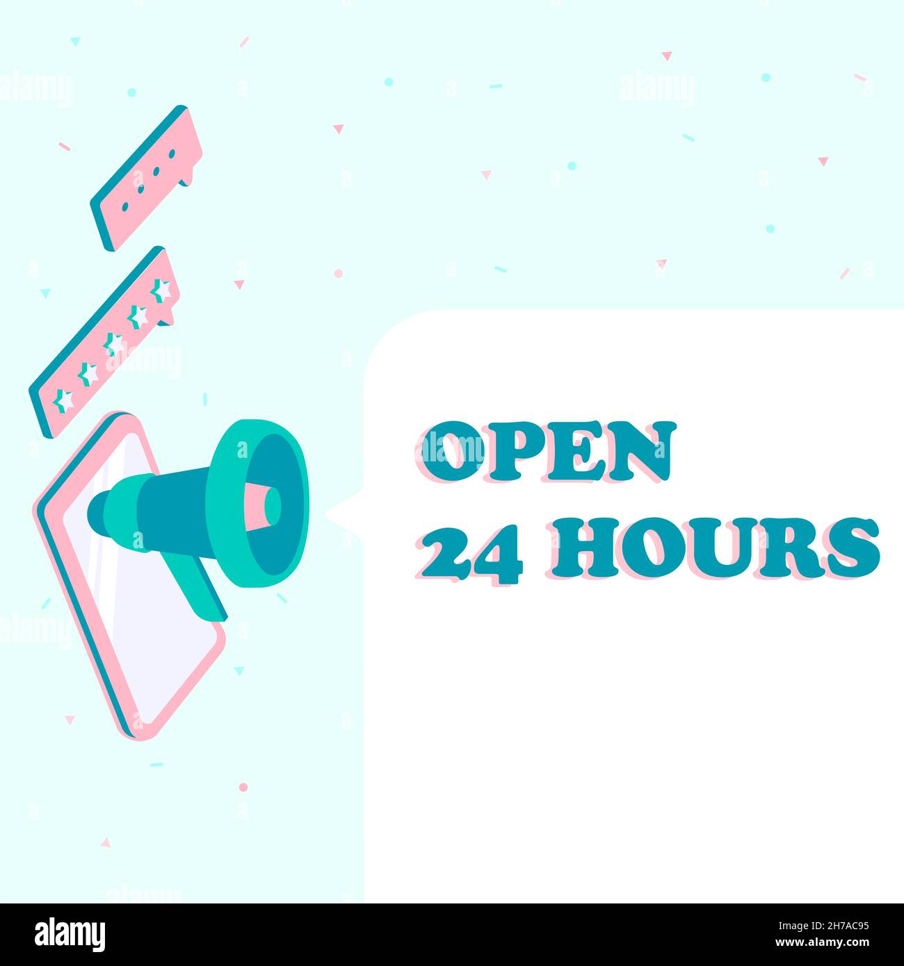 Hand writing sign Open 24 Hours. Business concept available all day and ...