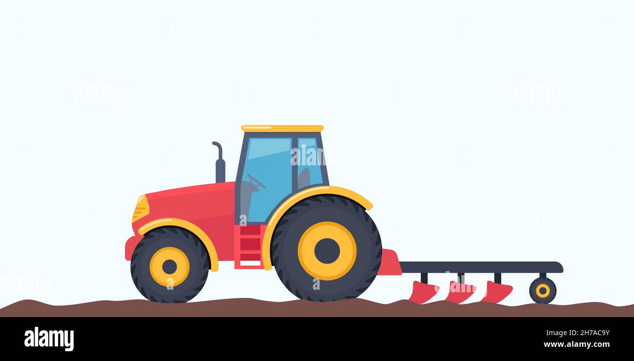 Agricultural plow work Stock Vector Images - Alamy