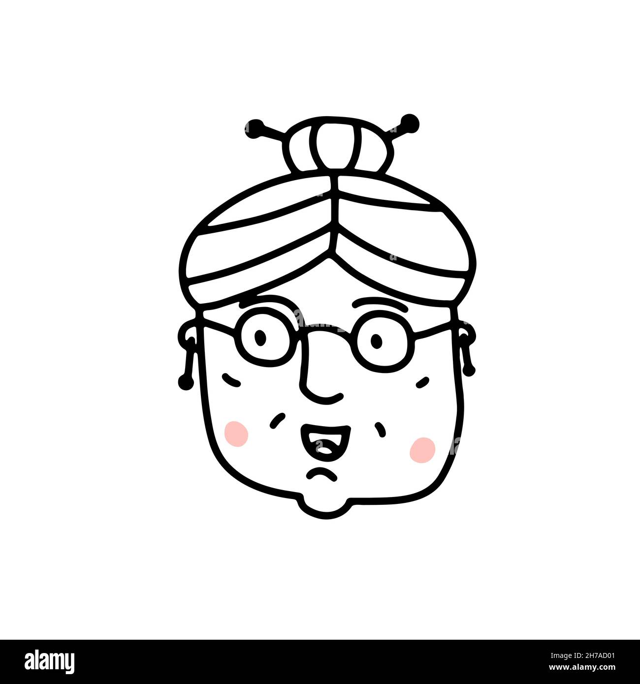 Grandma Cartoon Face