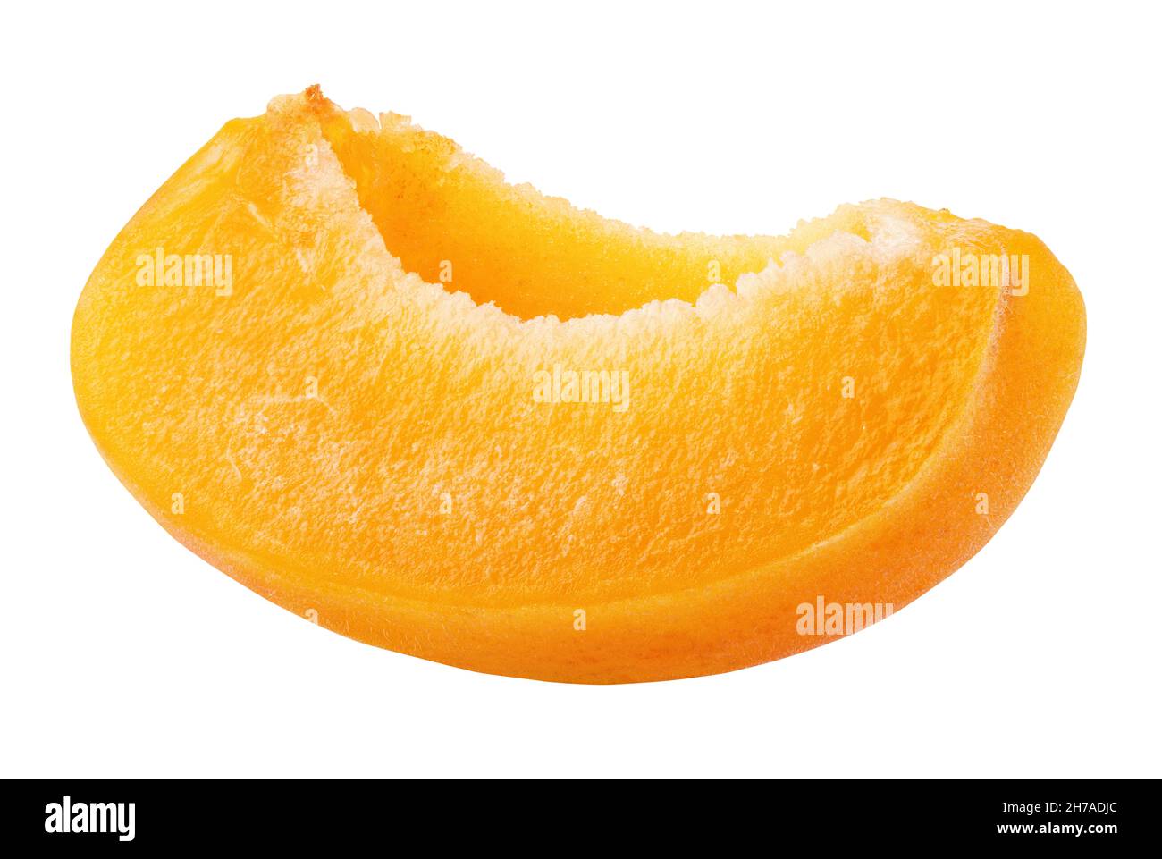 Apricot slice isolated on white background with clipping path. Full ...