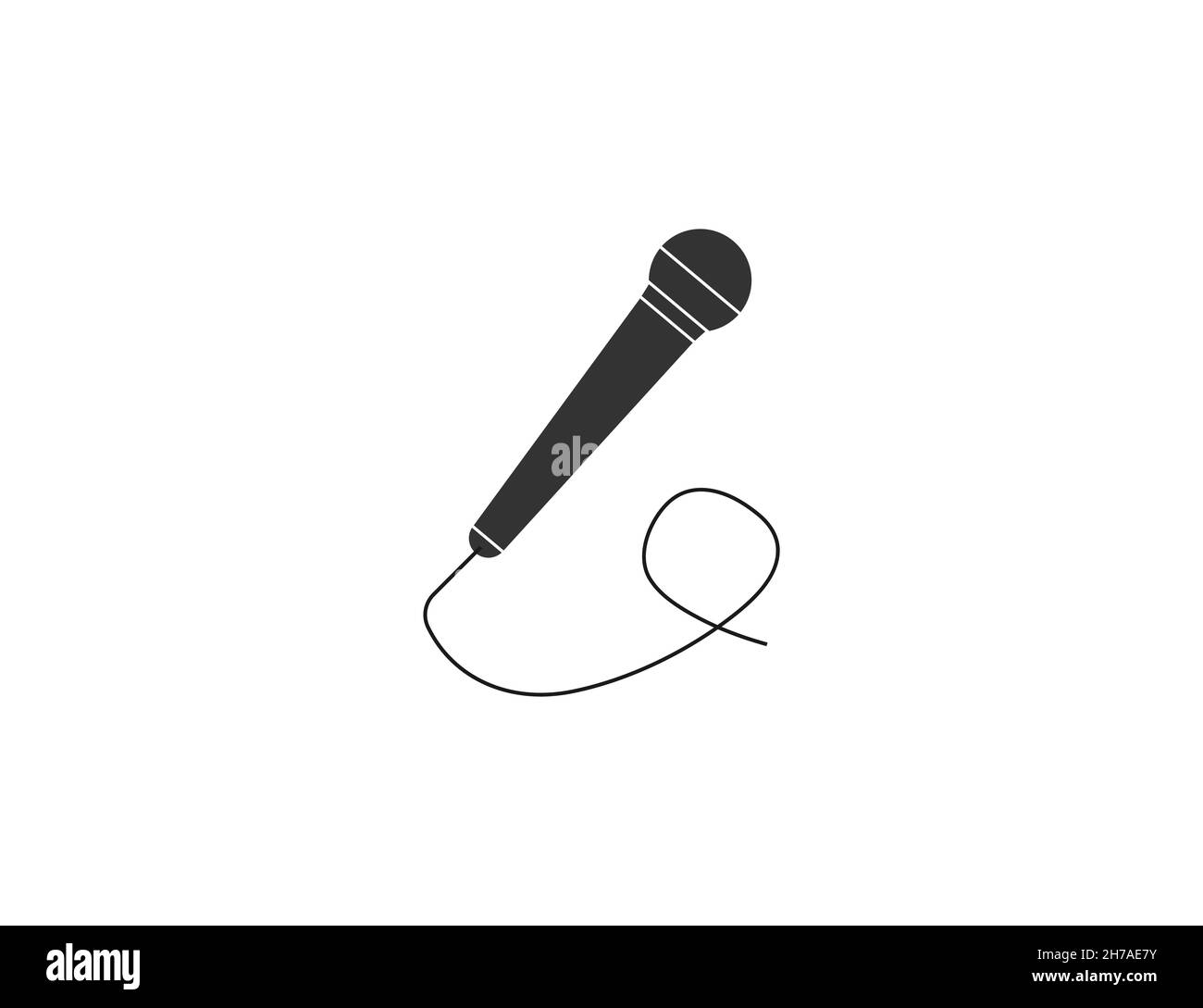 Vector illustration. Flat design. Microphone mic icon Stock Vector ...