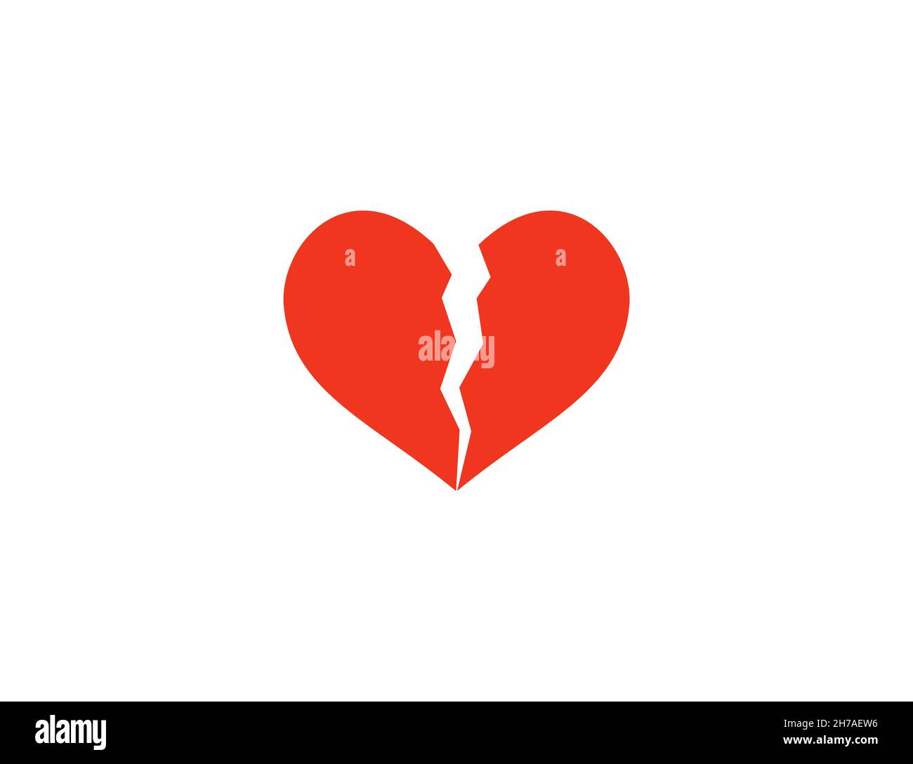 Broken heart cut out Stock Vector Images - Alamy