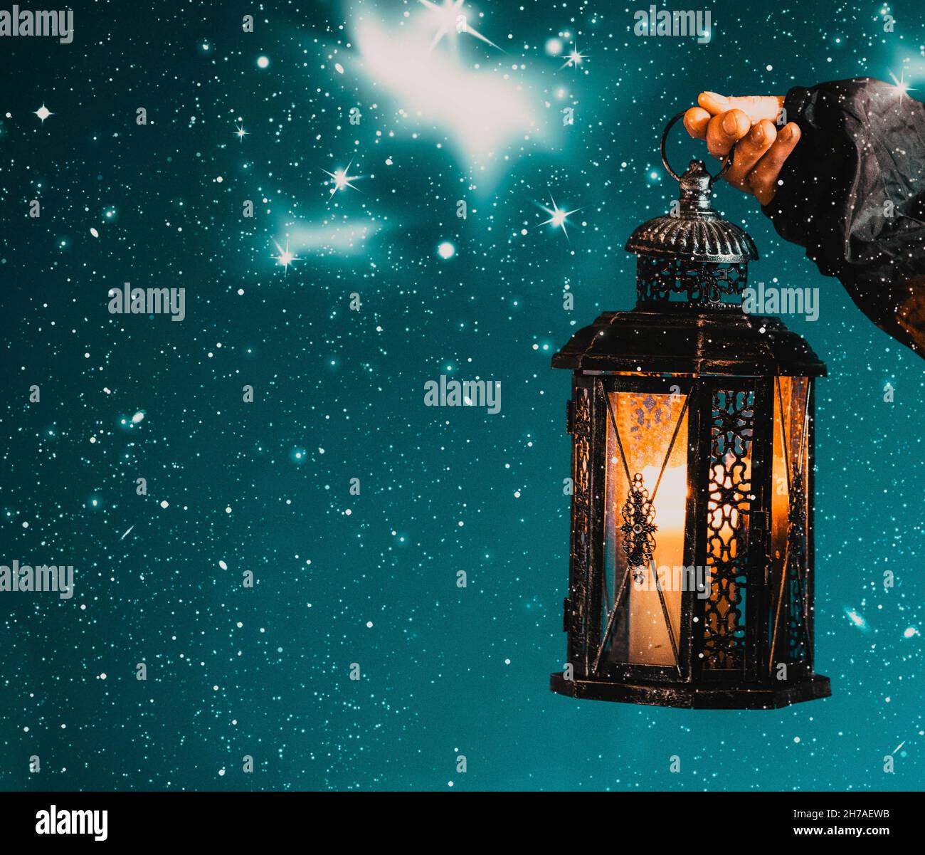 Hand holding old oil lamp hi-res stock photography and images - Alamy